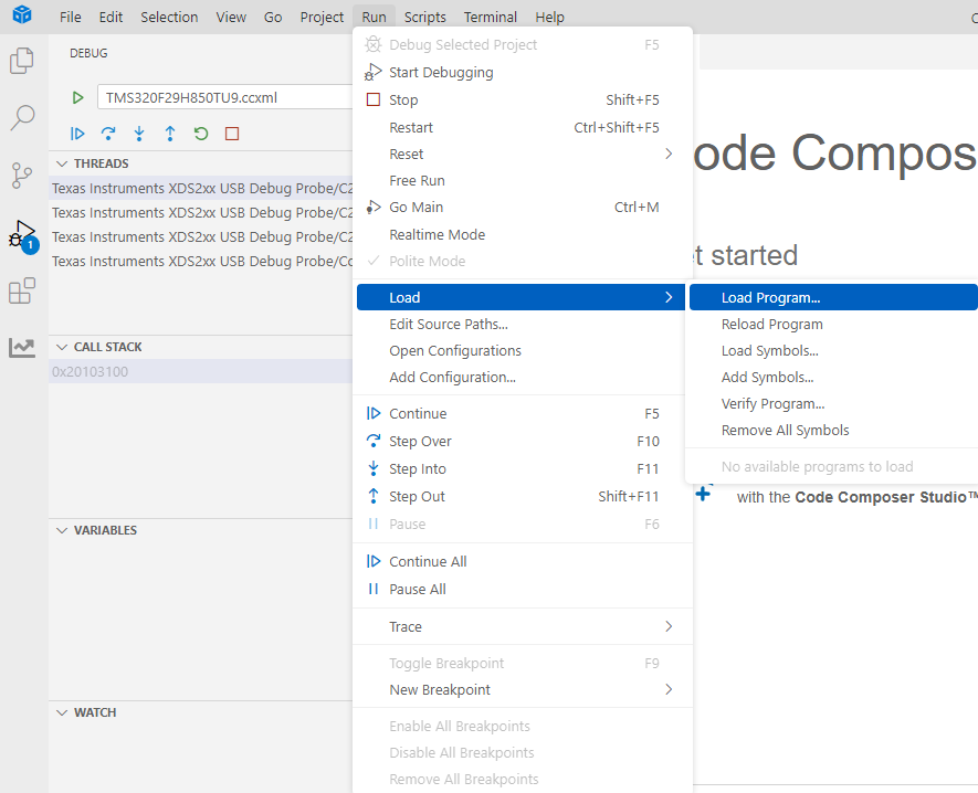 F29H85x-SDK: Build, Load and Run