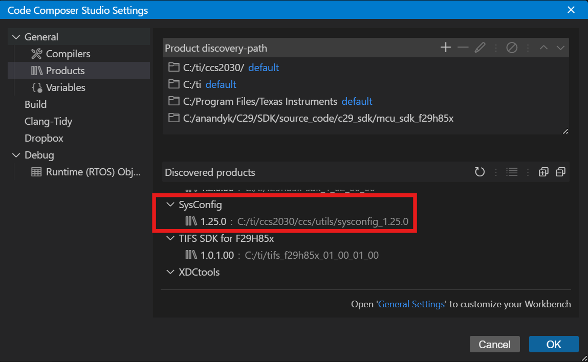 F29H85x-SDK: Download, Install and Setup CCS