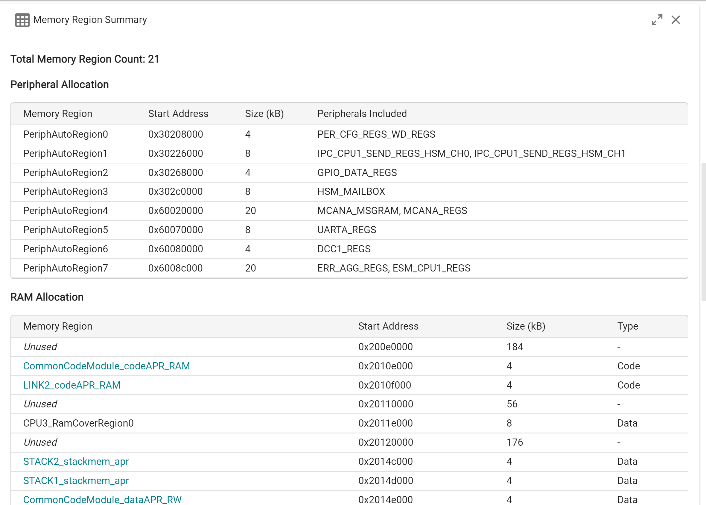 F29H85x-SDK: SSU & Memory Allocator Tool