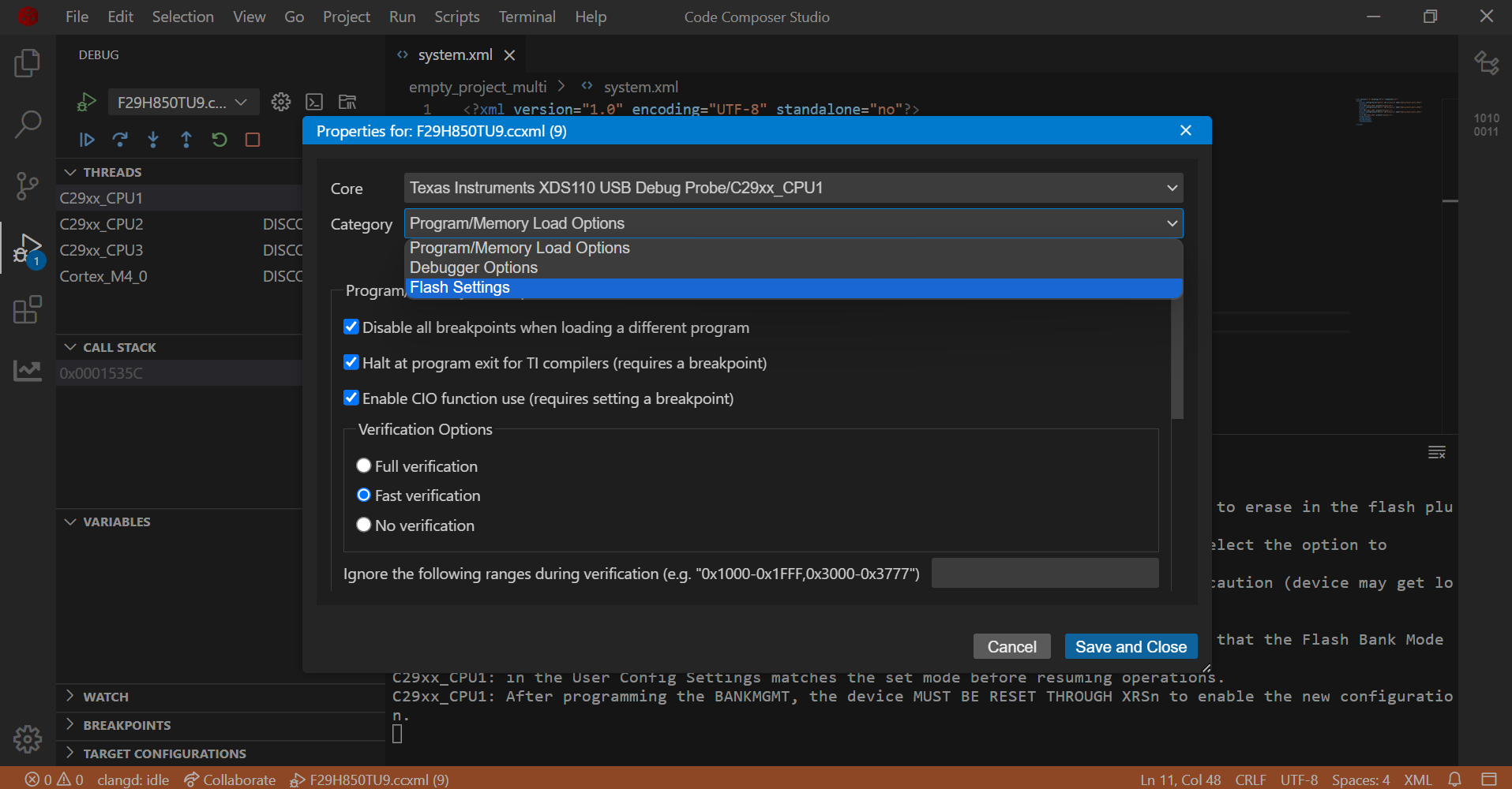 F29H85x-SDK: Build, Load and Run