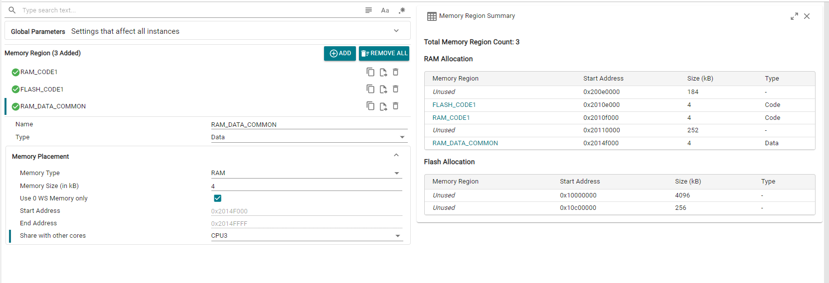 F29H85x-SDK: Memory Allocation