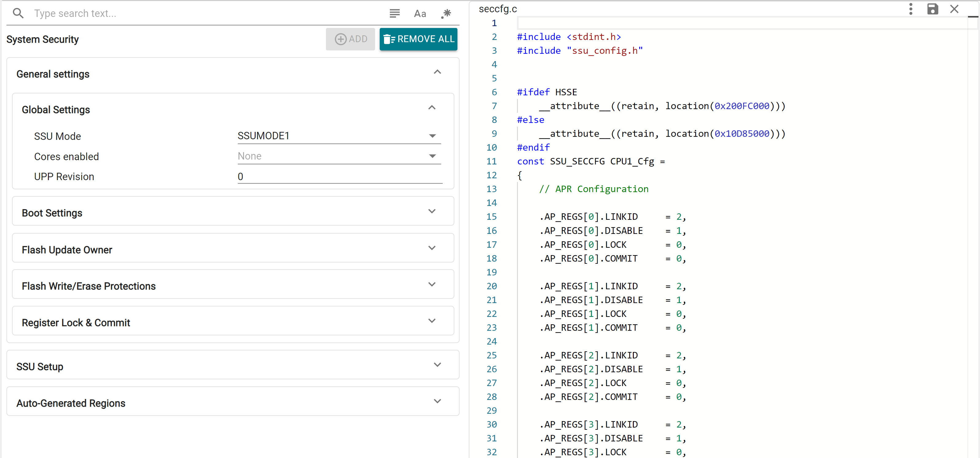 F29H85x-SDK: System Security Configuration