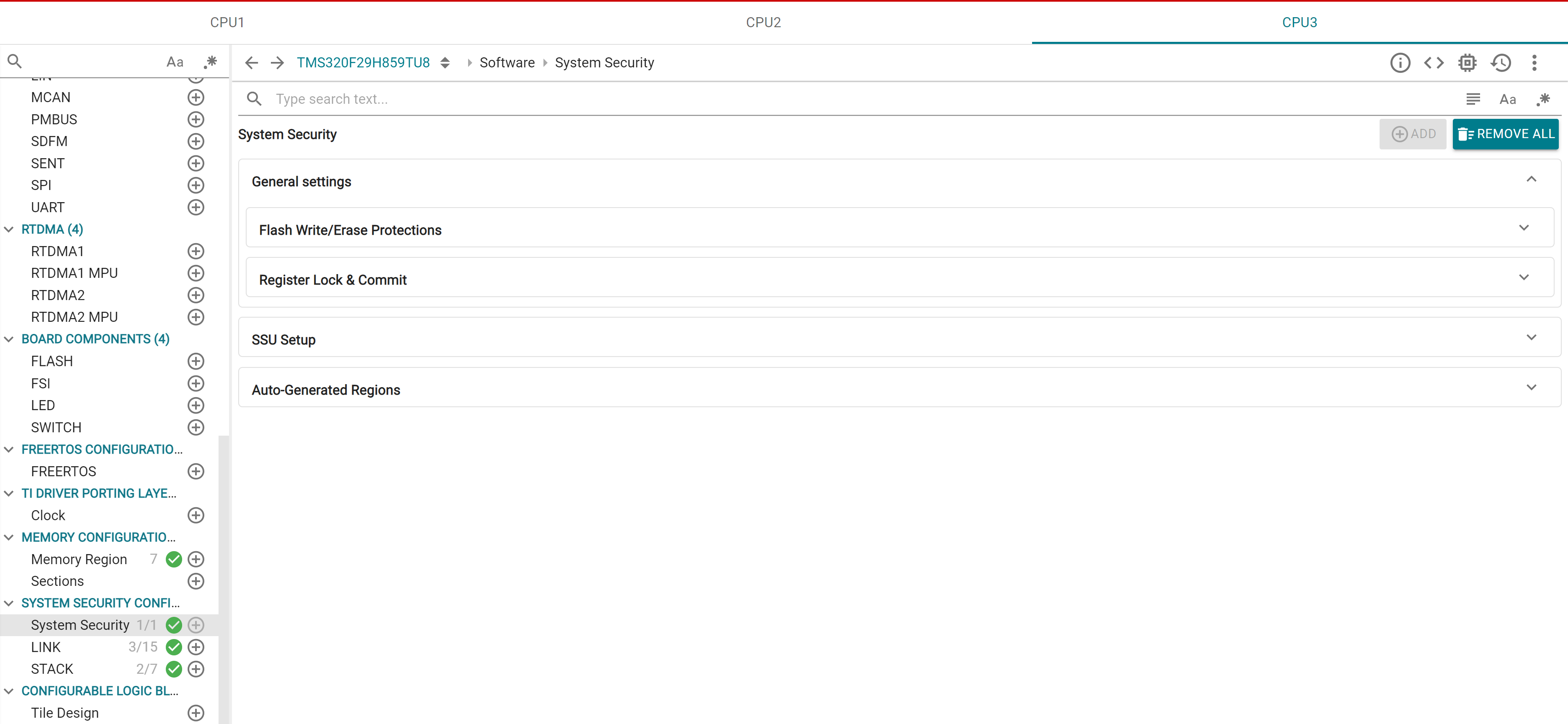 F29H85x-SDK: SSU & Memory Allocation Tool