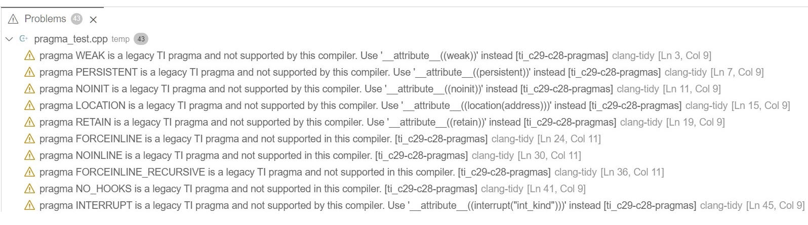 4.1. Migrating Source Code with Clang-Tidy — C29 Clang Compiler Tools User's Guide