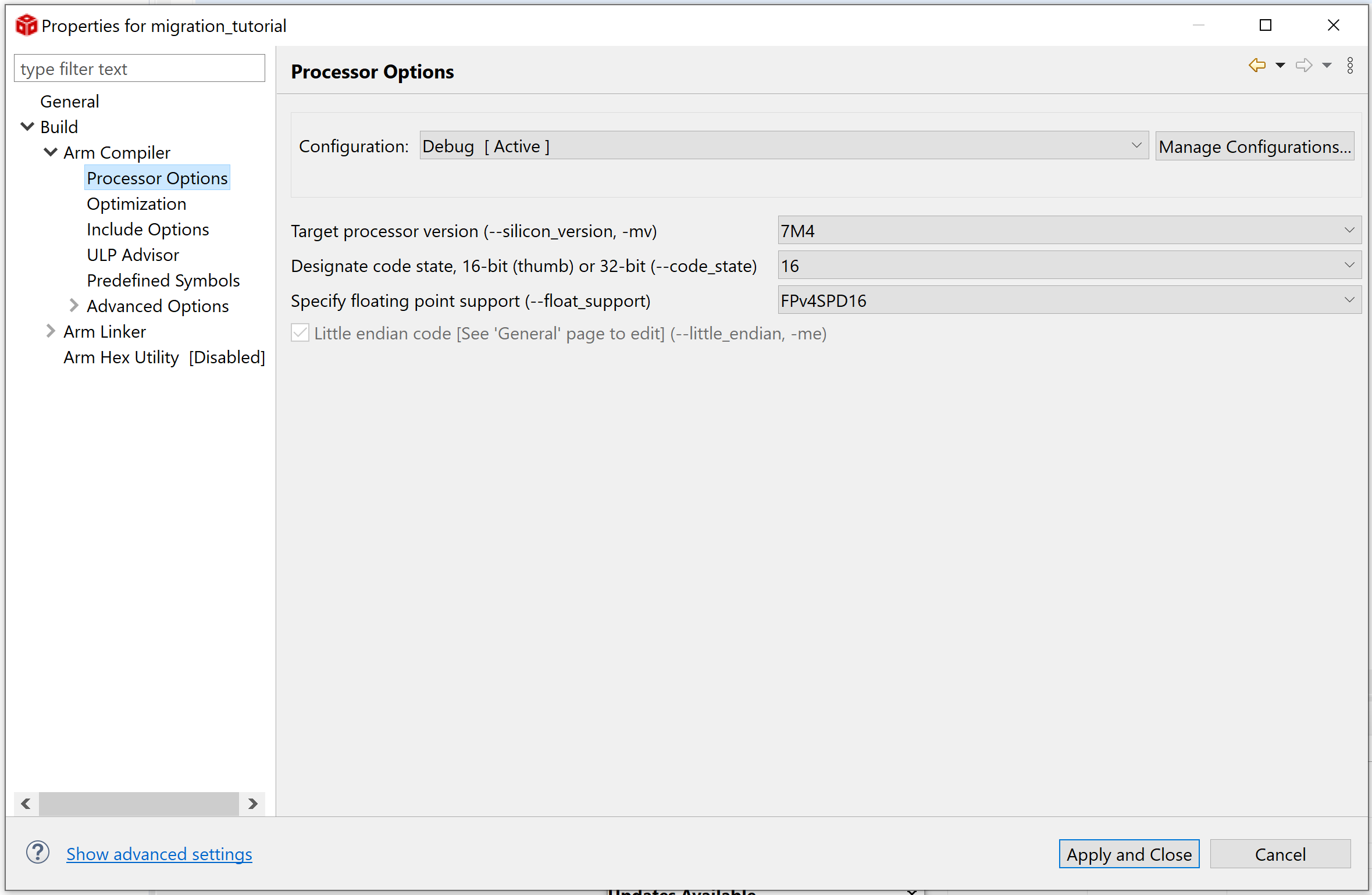 2 Migrating Armcl Ccs Projects To Tiarmclang — Ti Arm Clang Compiler