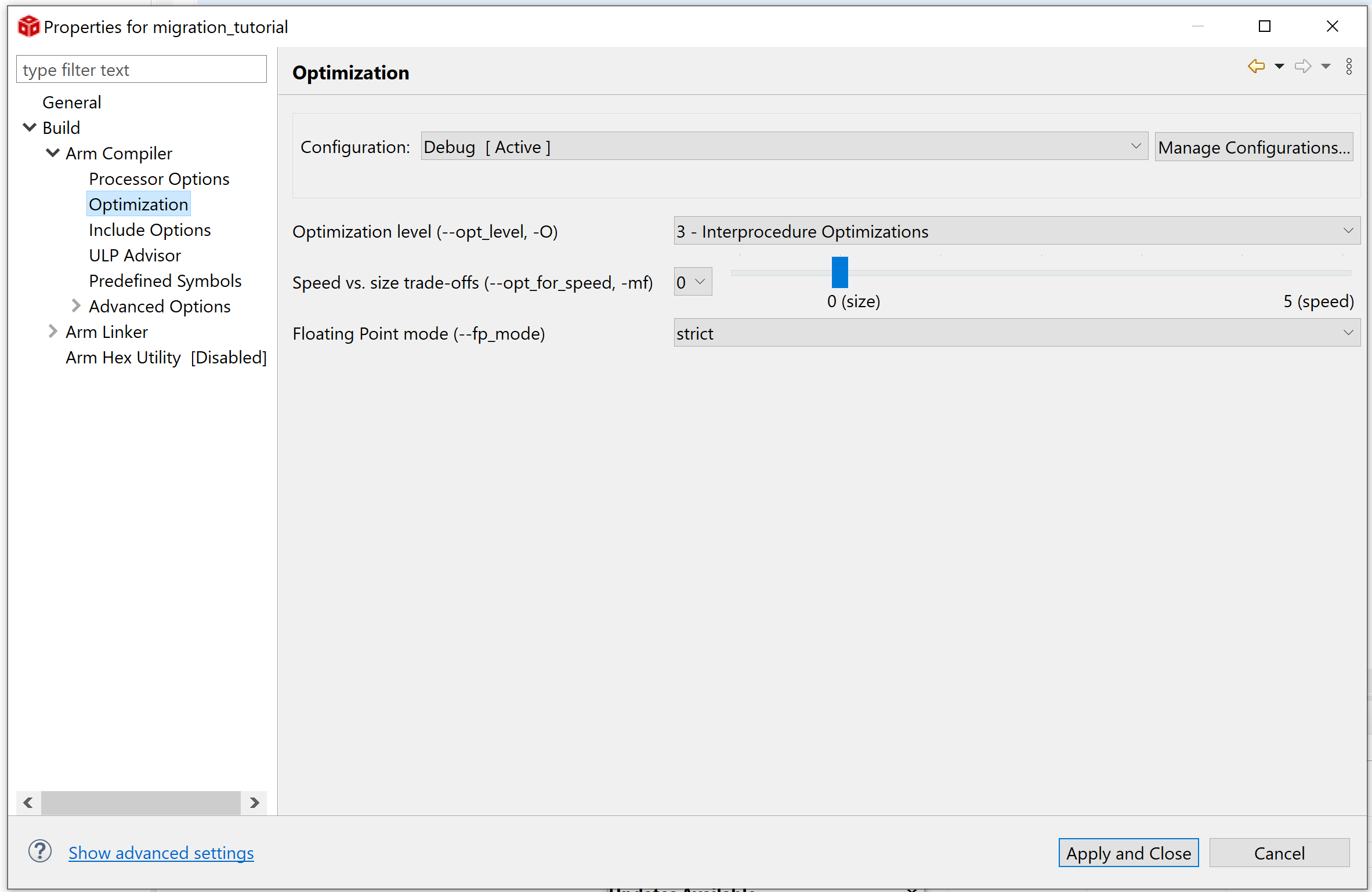2 Migrating Armcl Ccs Projects To Tiarmclang — Ti Arm Clang Compiler Tools Users Guide