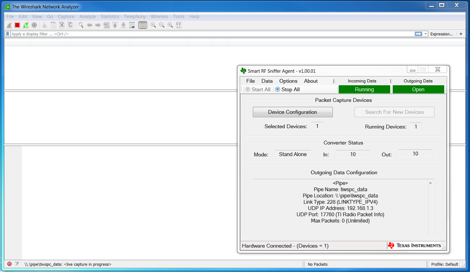 Packet Sniffer — SimpleLink™ CC26x2 TI Thread User's Guide 1.00.00.00 ...