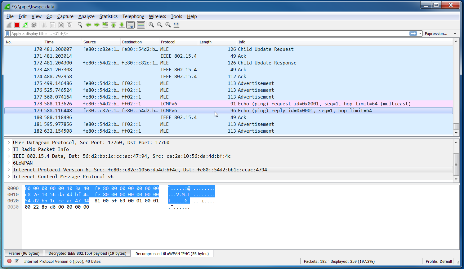 Packet Sniffer — SimpleLink™ CC26x2 TI Thread User's Guide 1.00.00.00 ...